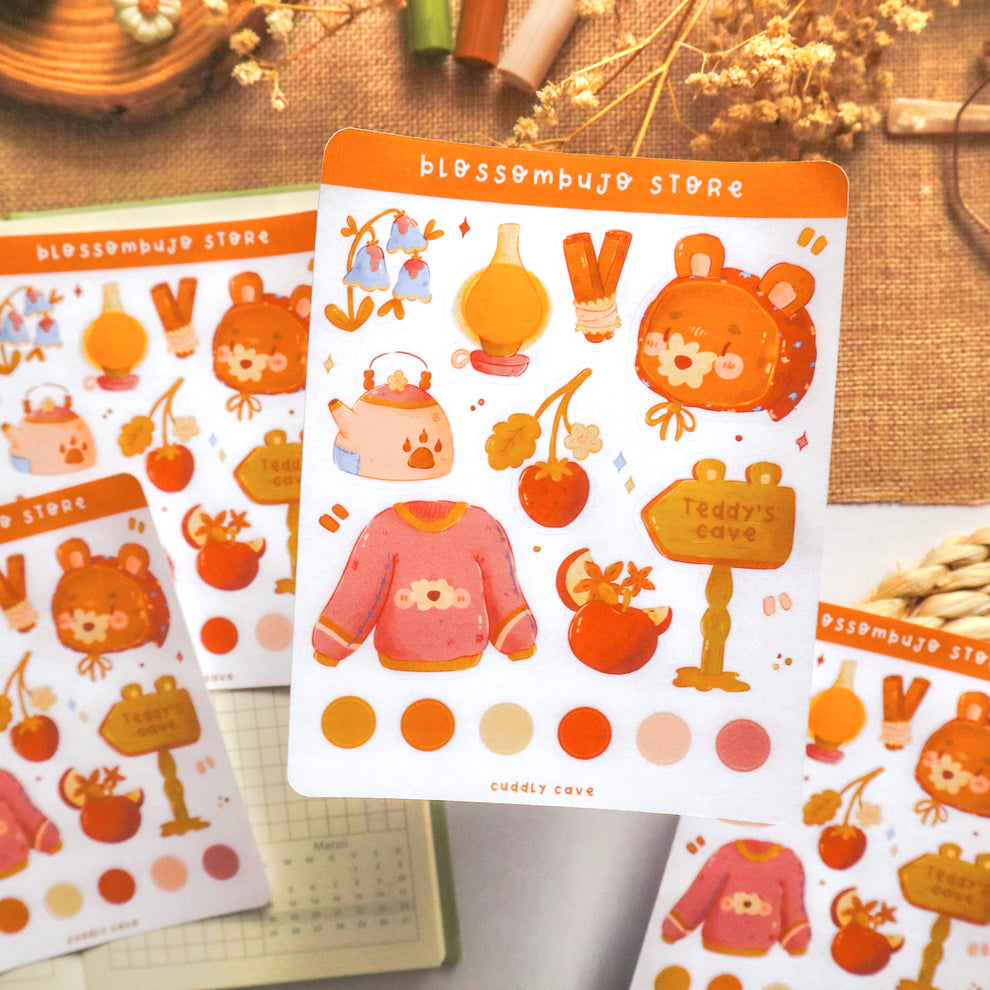 Stickersheet - Cuddly Cave – BlossomBujo Store