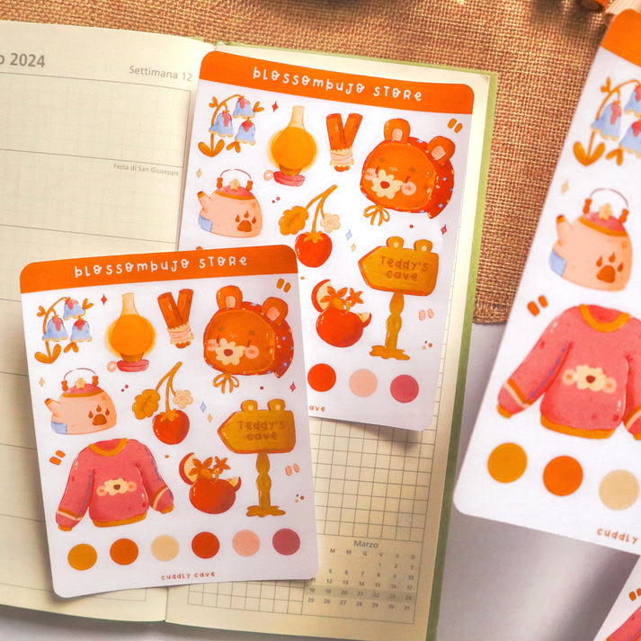 Stickersheet - Cuddly Cave – BlossomBujo Store