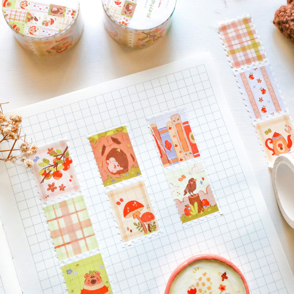 Washi Tape Stamp - Playful Forest – BlossomBujo Store