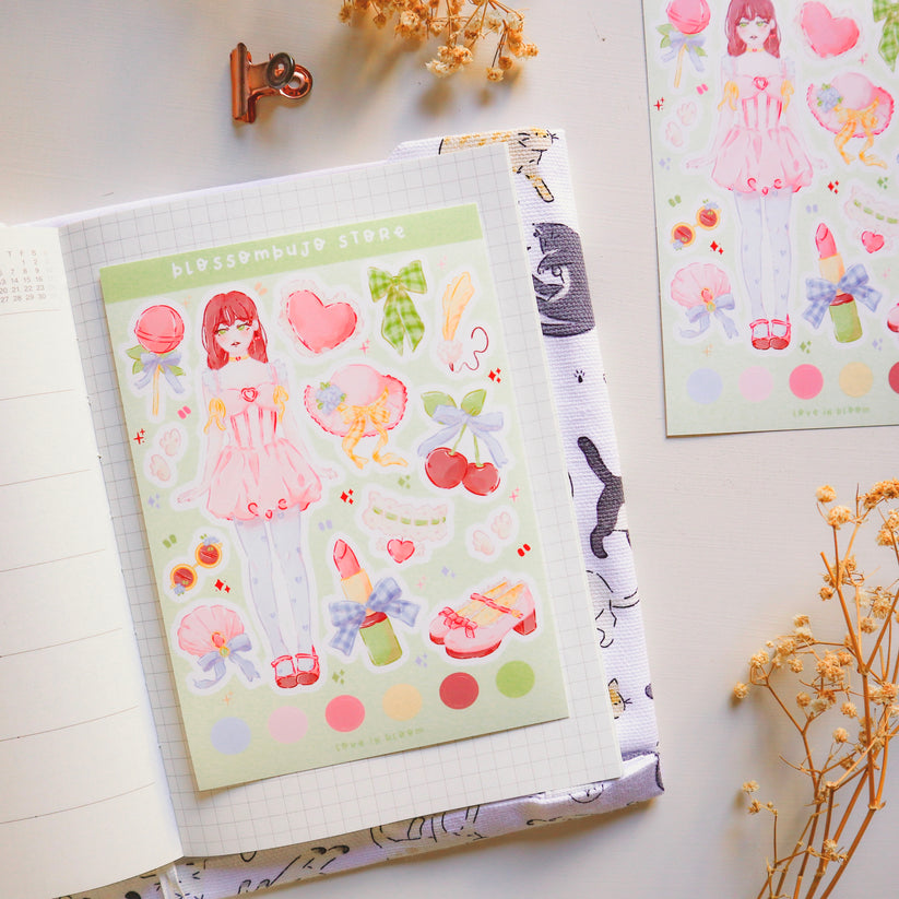 Stickers Bundle - Romantic Girls – BlossomBujo Store