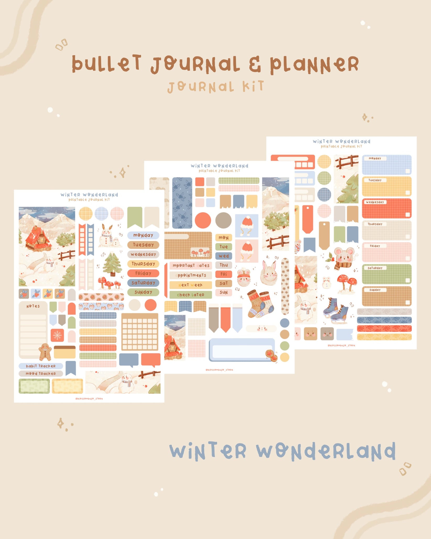 Printables - Winter Wonderland Journal Kit – BlossomBujo Store