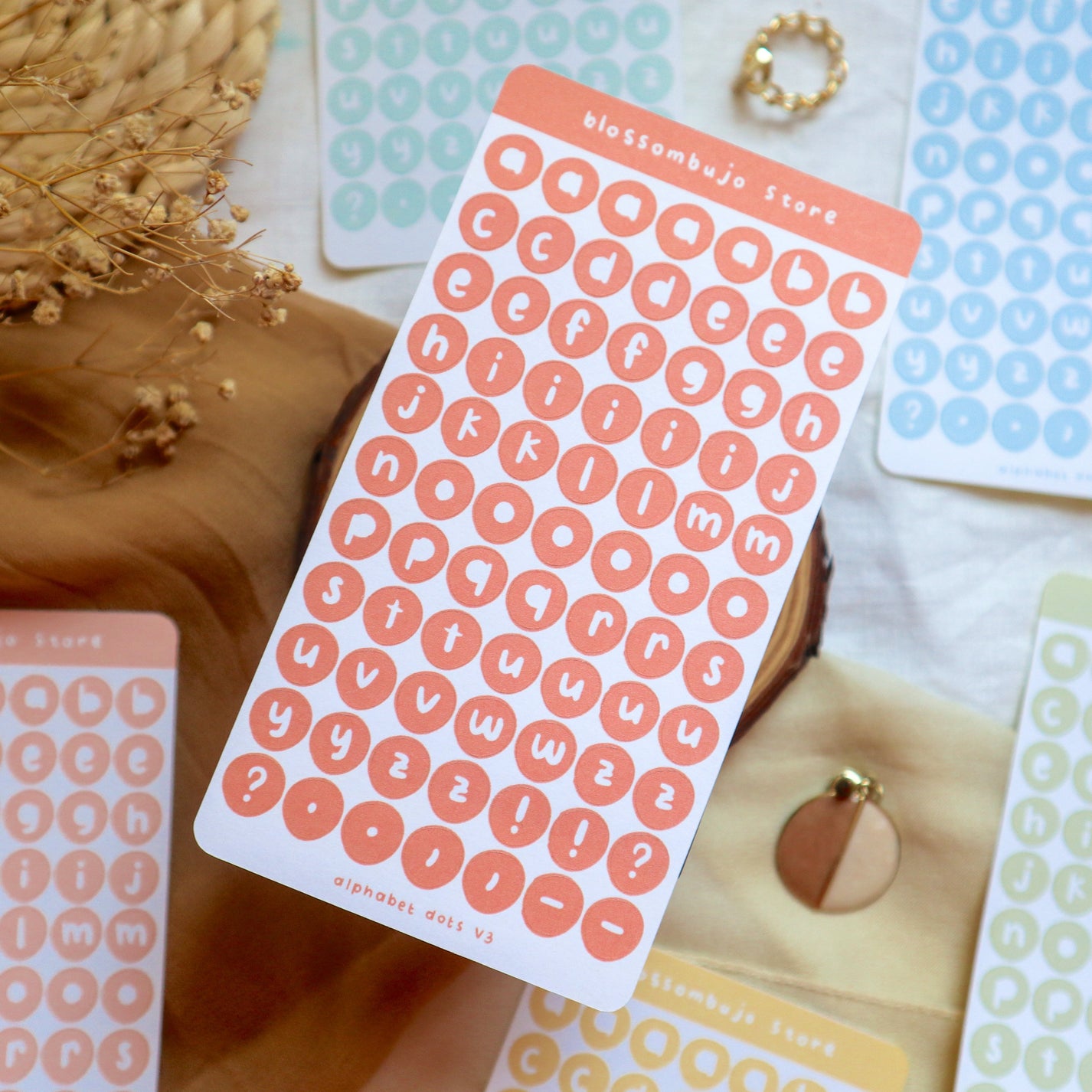 Stickersheet - Alphabet Dots – BlossomBujo Store